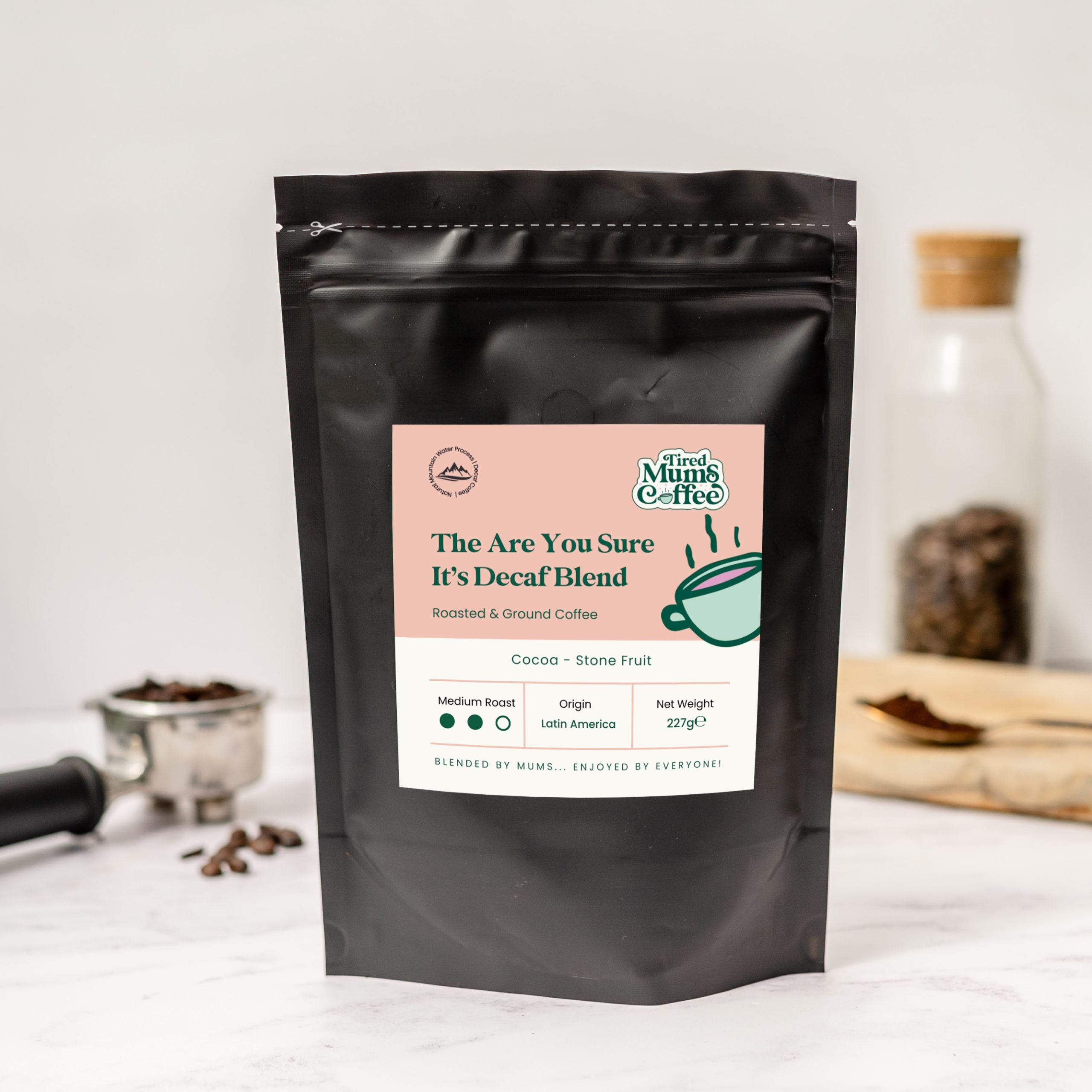 Ground Decaf Coffee | UK Coffee Roasters – Tired Mums Coffee
